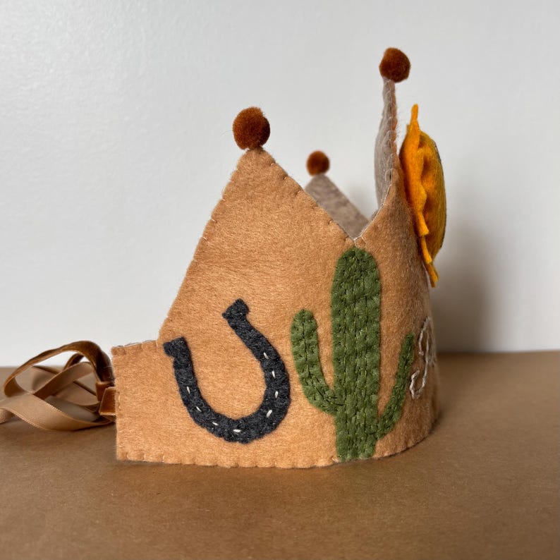 Cowboy Theme Birthday Crown | Handmade Baby and Toddler Name Crown ...