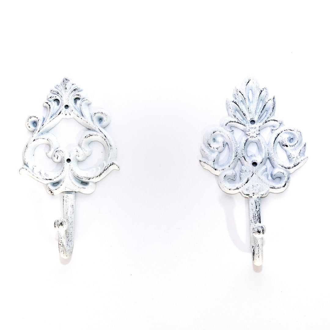 Vintage-inspired White Cast Iron Hook Classic Antique Wall Hook for ...