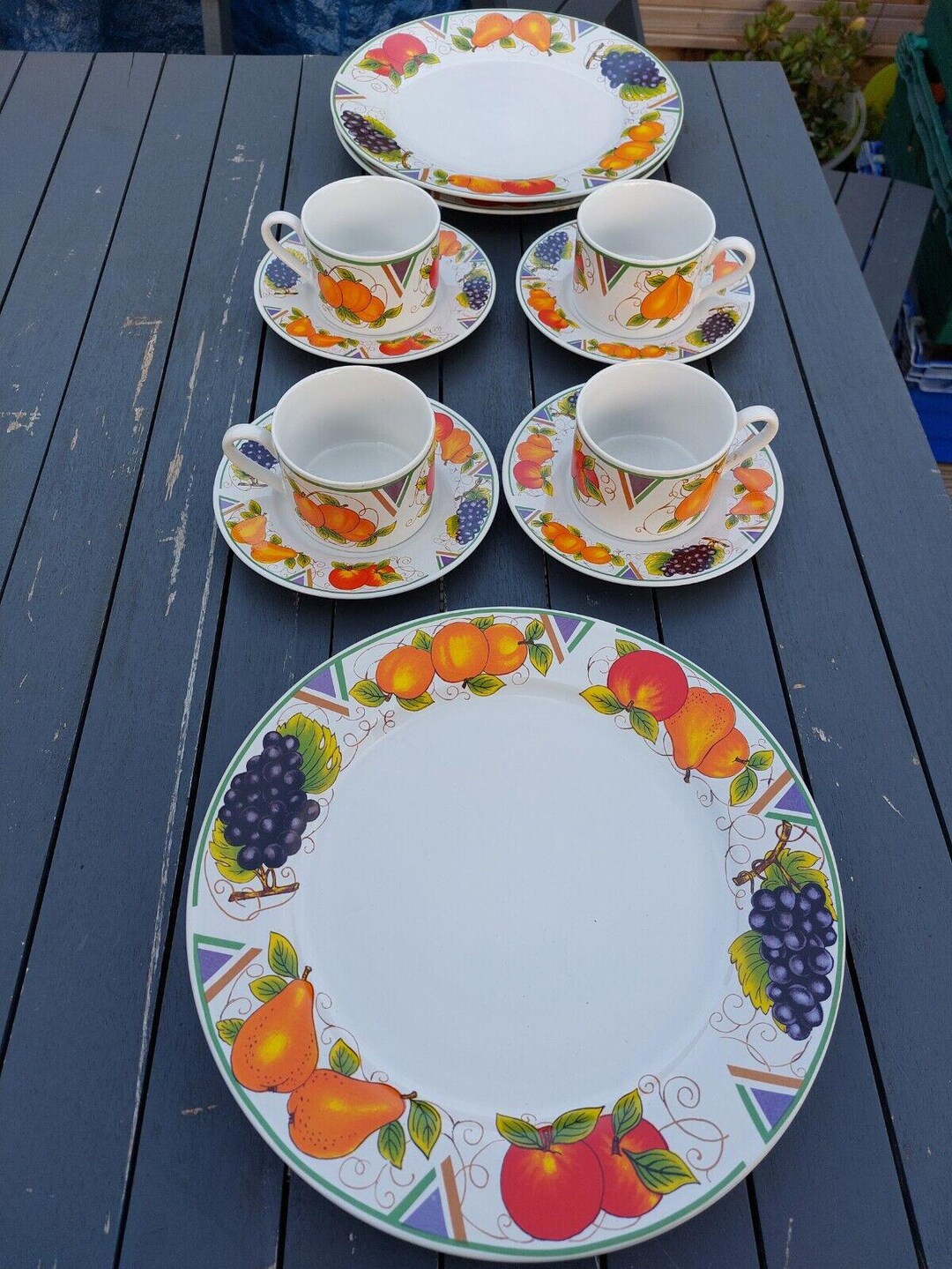 Vintage Royal Norfolk Fruit Pattern Dinner Plates Set of 4 - Etsy UK