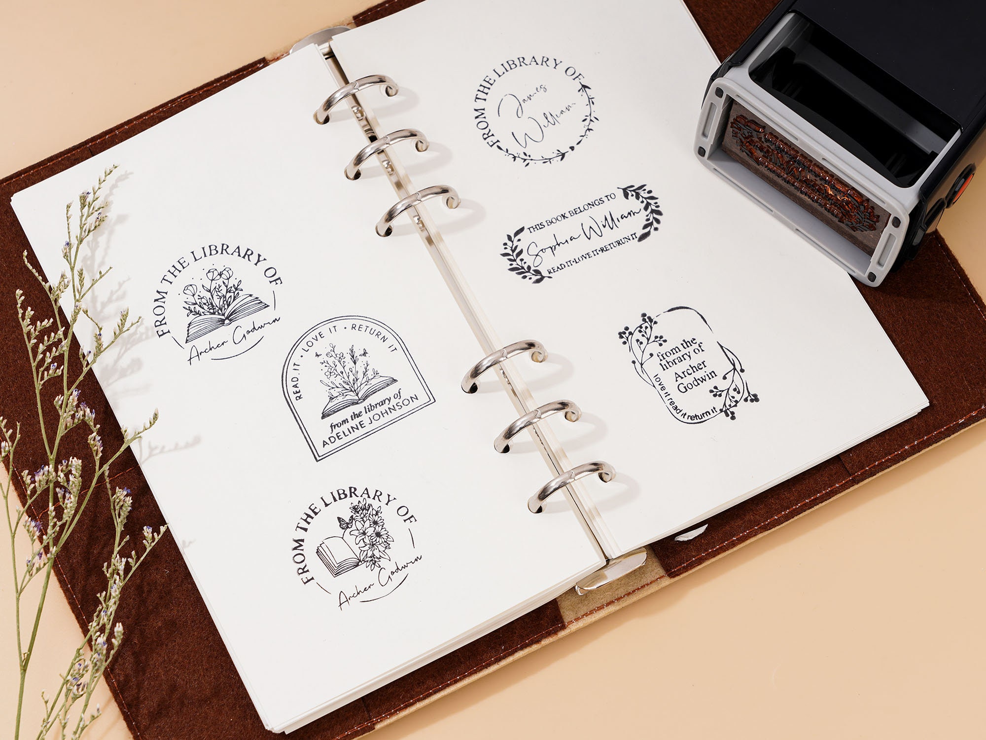 Personalized Self Inking Stamp,custom Library Book Stamps,from the ...