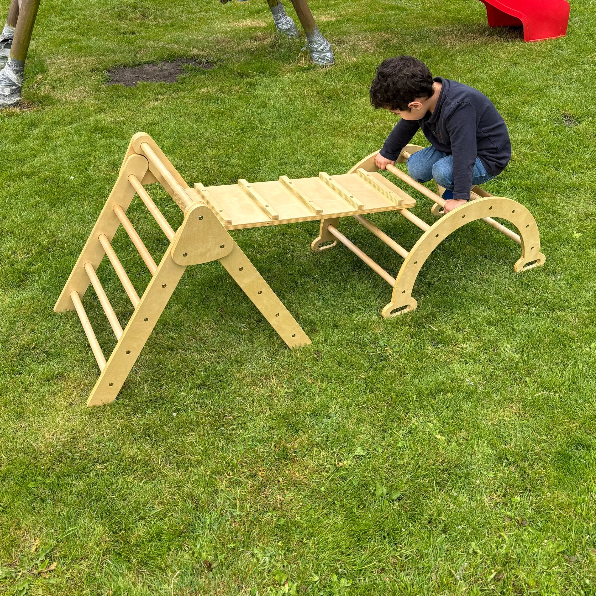 Montessori Climbing Arch With Ramp and Pillow, Foldable Toddler Climb ...