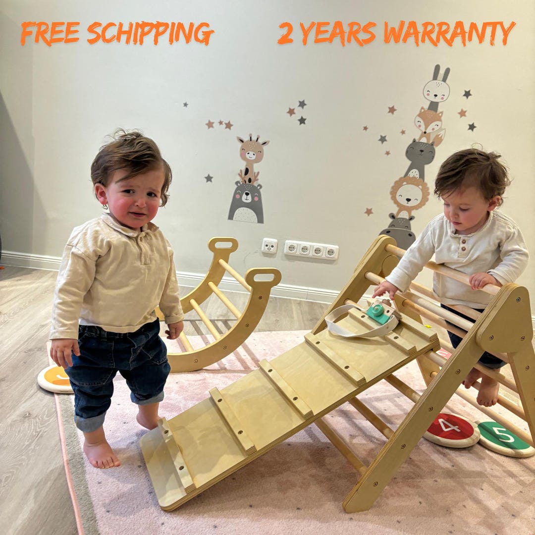 Pikler Triangle Set 2 Years Garantie Perfect Gift for Baby, Wooden ...