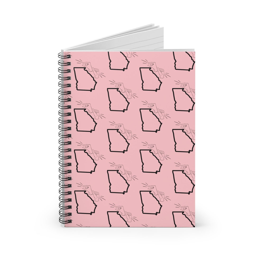 Repeating Georgia ASL Spiral Notebook Ruled Line - Etsy
