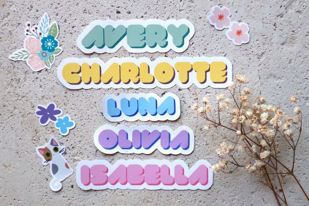 Colorful Custom Cubby Name Stickers, Waterproof and Scratch-resistant ...