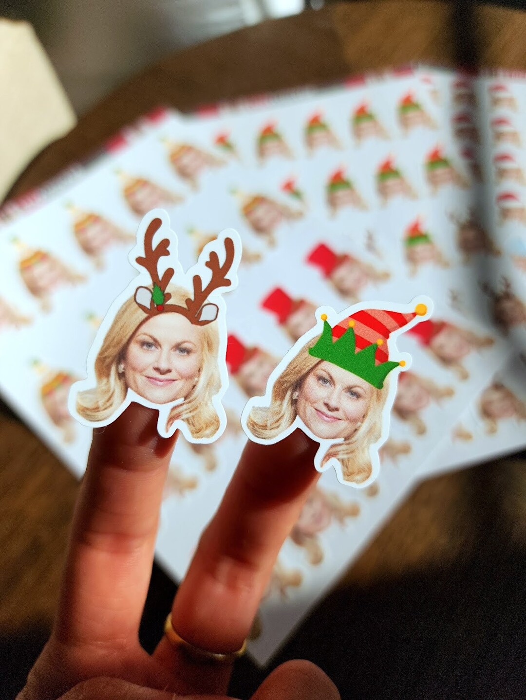 Christmas Custom Face Sticker Sheet, Party Favors, Custom Sticker, 21 ...