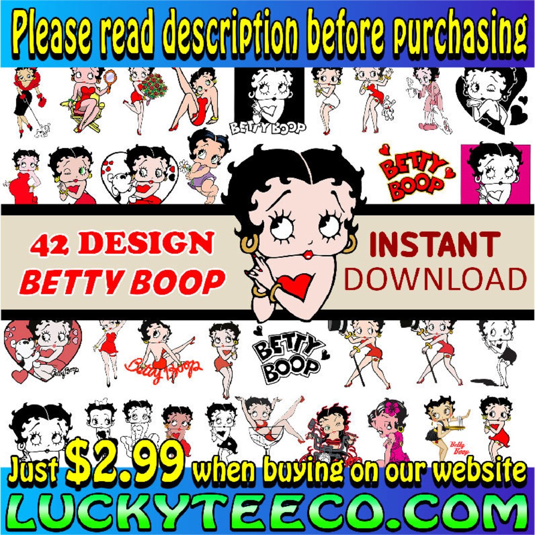 Betty Boop SVG Bundle, Betty Boop Layered, SVG, Easy Cut, Tshirt Print ...