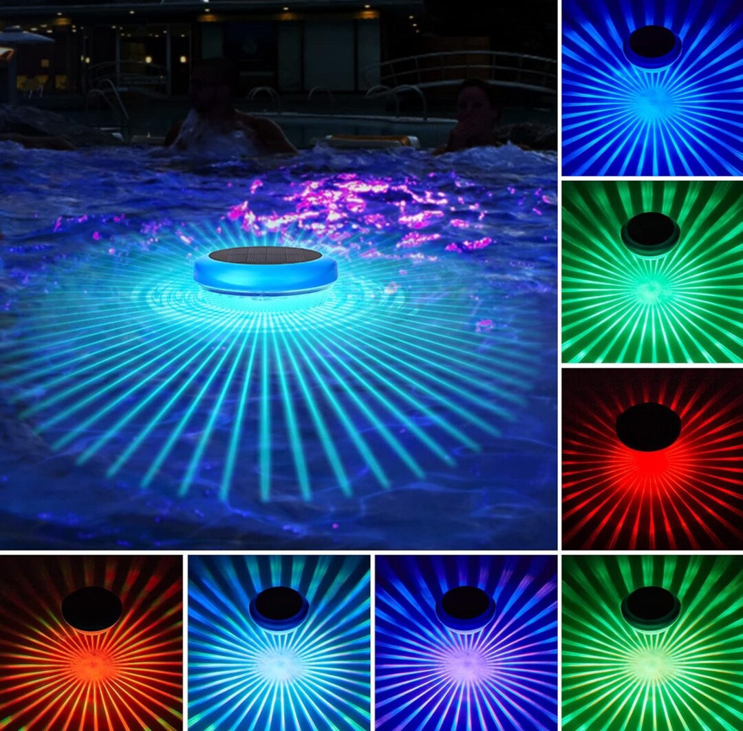1 Piece Solar-powered Floating Pool Light With Color Changing and ...