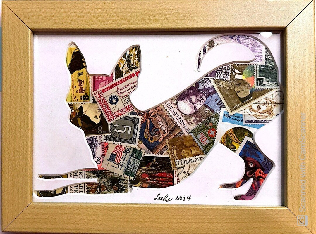 Chihuahua! - Vintage Postage Stamp Collage Art - Etsy
