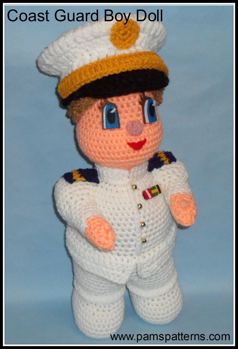 Coast Guard Boy & Girl Dolls Crochet Patterns Military Dolls | Etsy