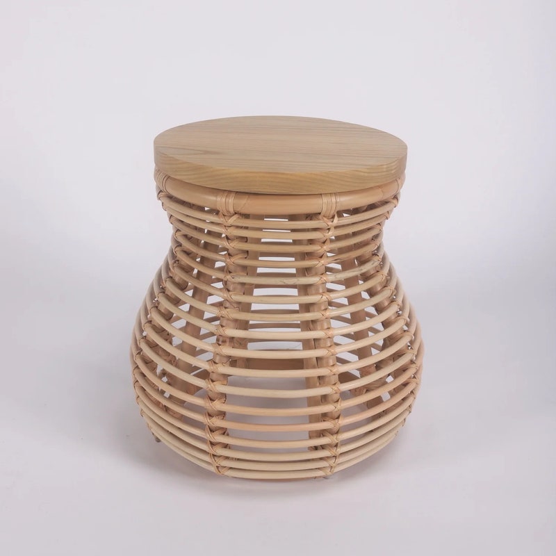 Rattan Side Table - Etsy