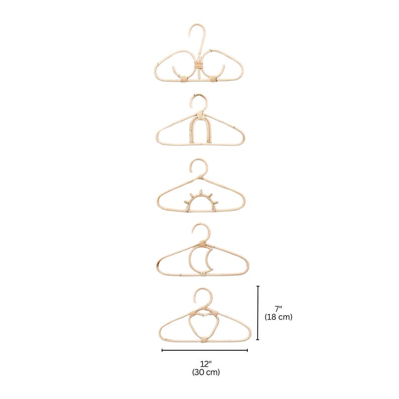 SUNRISE Kids Rattan Clothes Hangers - Etsy