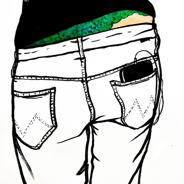 Butt Painting on Canvas - Etsy