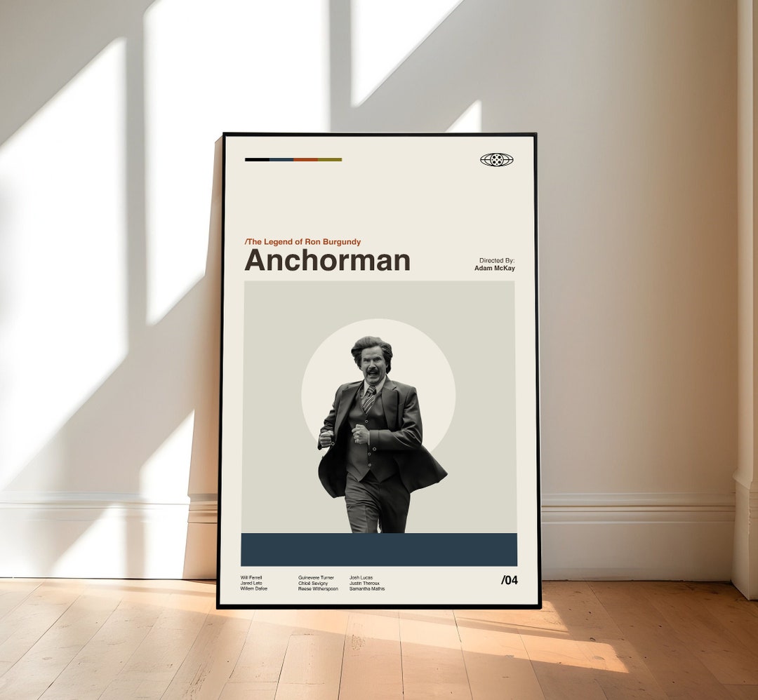 Anchorman the Legend of Ron Burgundy Poster, Adam Mckay, Movie Poster ...