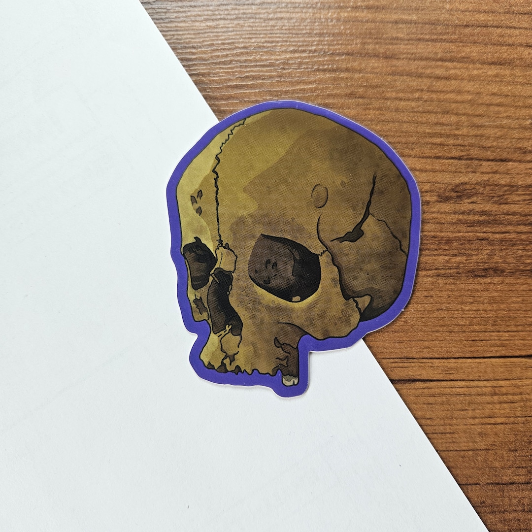 Nightshade Archaeological Skull Sticker French Skull Sticker Vinyl ...