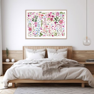 Real Pressed Flower Art, Real Flower Art-botanical Wall Art, the Flower ...