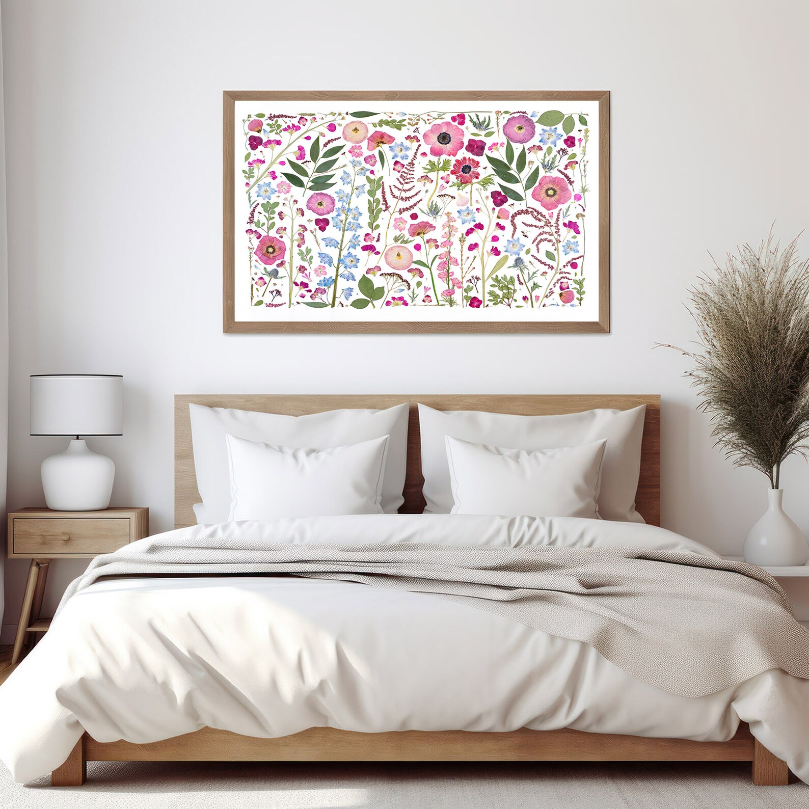 Real Pressed Flower Art, Real Flower Art-botanical Wall Art, the Flower ...