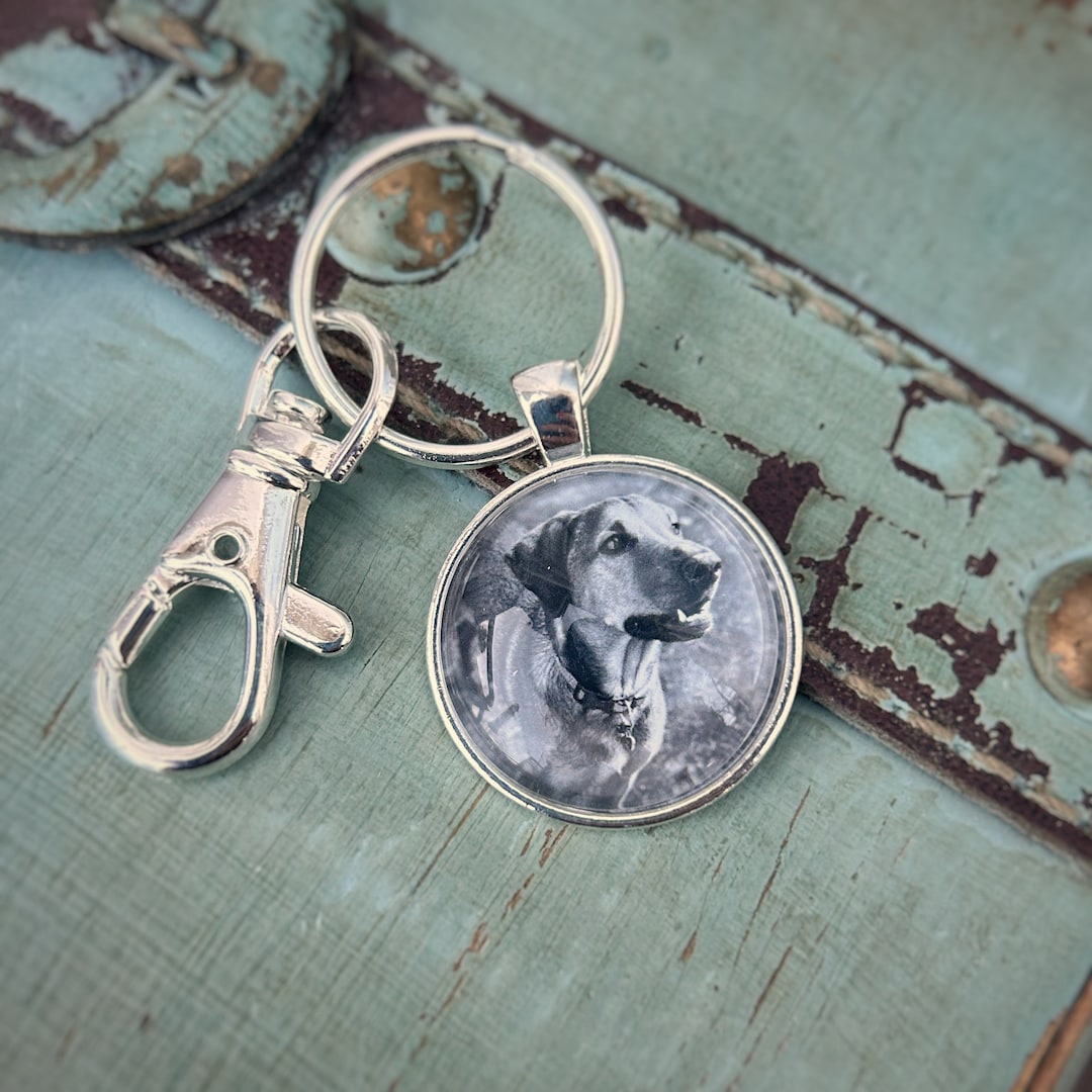Custom Photo Keychain - 1-inch GLASS Photo Keychain With Lobster Clasp ...