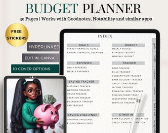 Digital Budget Planner, Finance Tracker, Finance Planner, Digital ...