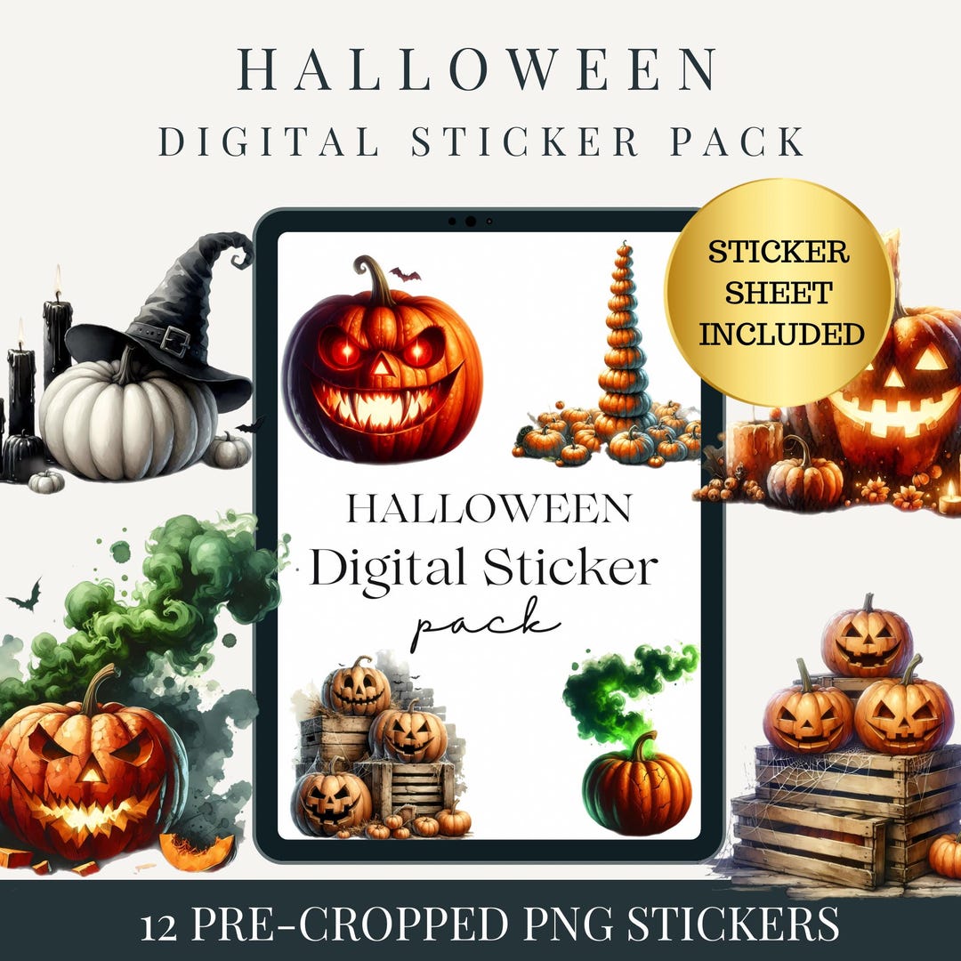 Halloween Digital Goodnotes Sticker PNG Digital Stickers| Goodnotes ...