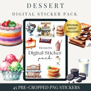 Digital Stickers Digital Sticker Book Goodnotes Stickers Food Stickers ...