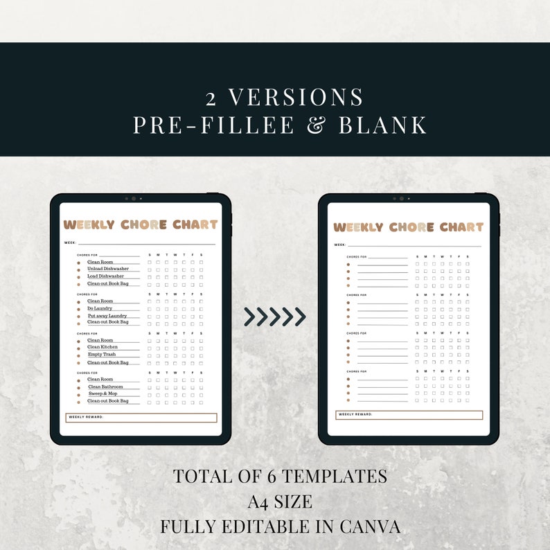Weekly Family Chore Chart Editable and Printable Pdf | Family Chore ...