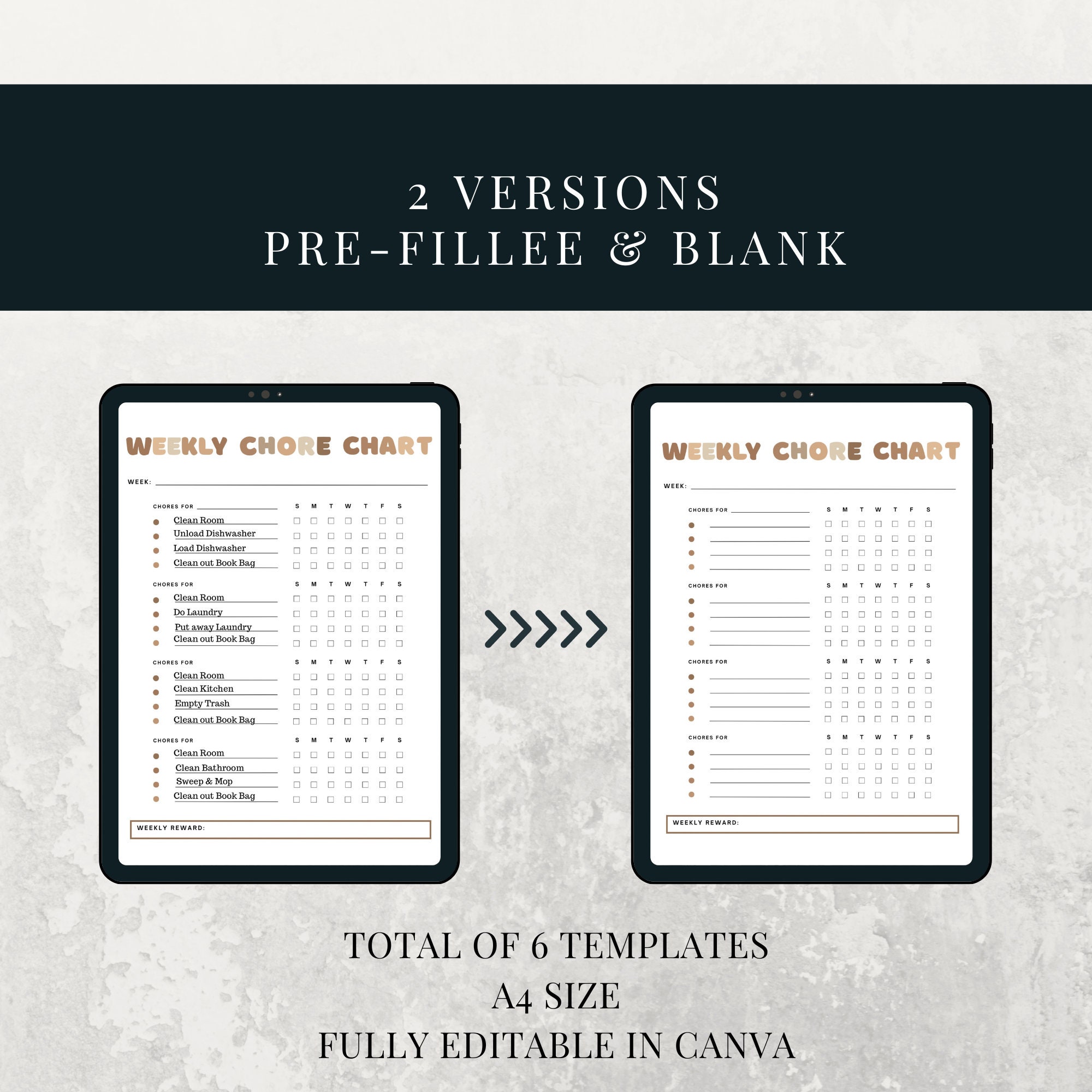 Weekly Family Chore Chart Editable and Printable Pdf | Family Chore ...