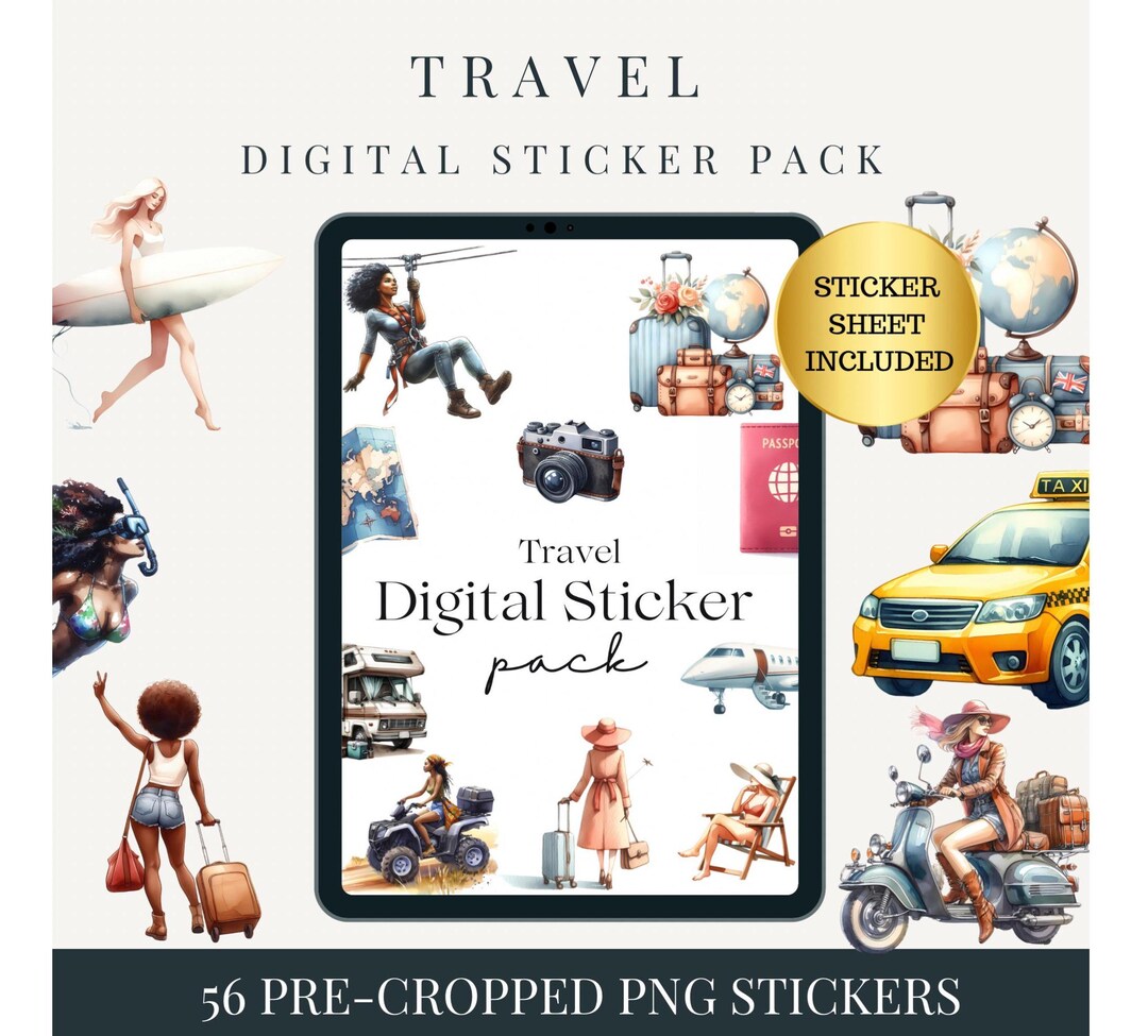 Travel Stickers | Digital Sticker Book | Goodnotes Stickers | Goodnotes ...