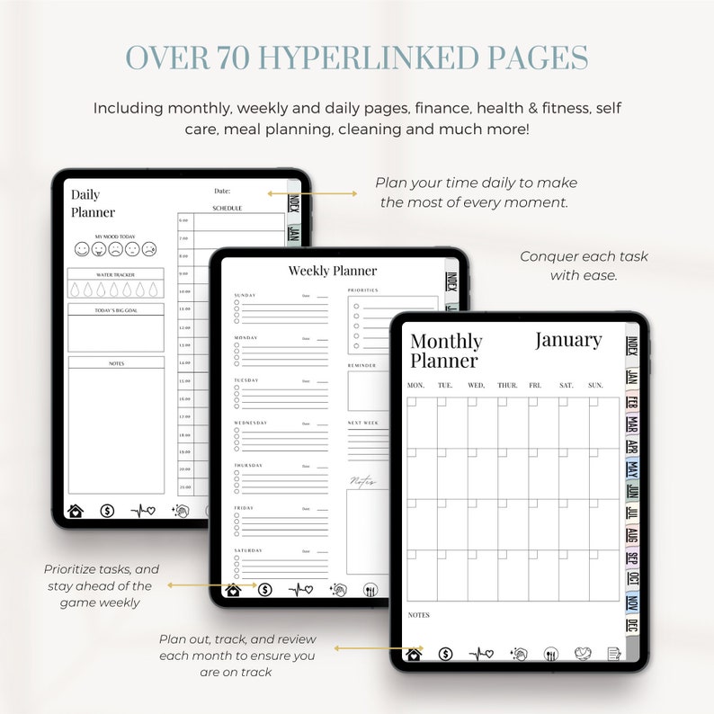 Digital Planner 2025 Undated Digital Planner Goodnotes Planner Daily ...