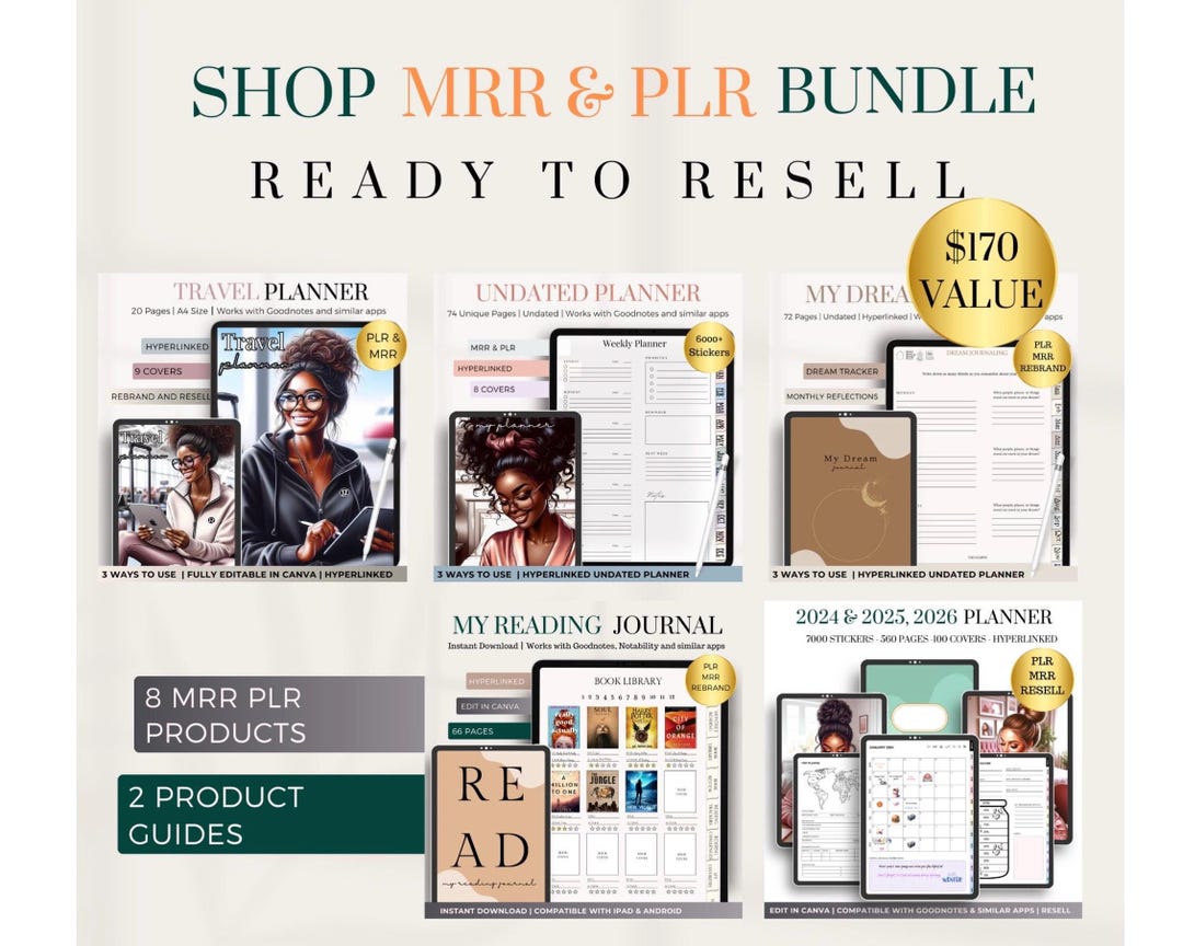 Ultimate PLR MRR Bundle Done for You Digital Products | Plr Mrr Digital ...
