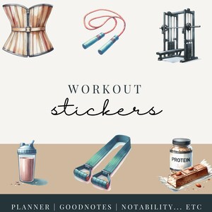 Fitness Digital Goodnotes Sticker |sticker Notes PNG | PNG Digital ...