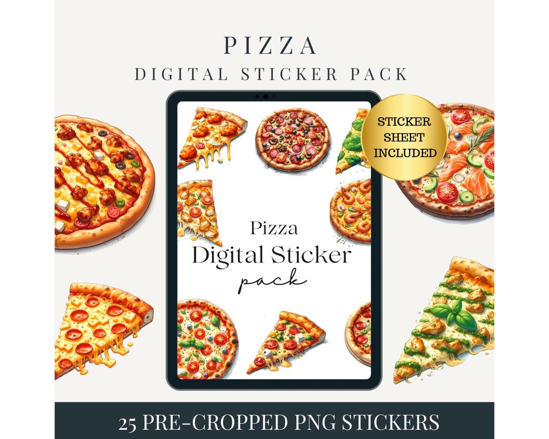 Food Digital Stickers | Digital Sticker Book | Goodnotes Stickers ...