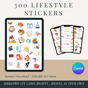 MRR Stickers | PLR Planner Stickers | Resell Rights | Digital Stickers ...