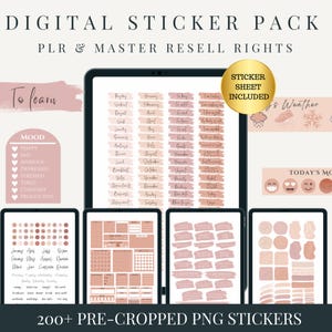 MRR Stickers | PLR Planner Stickers | Resell Rights | Digital Stickers ...