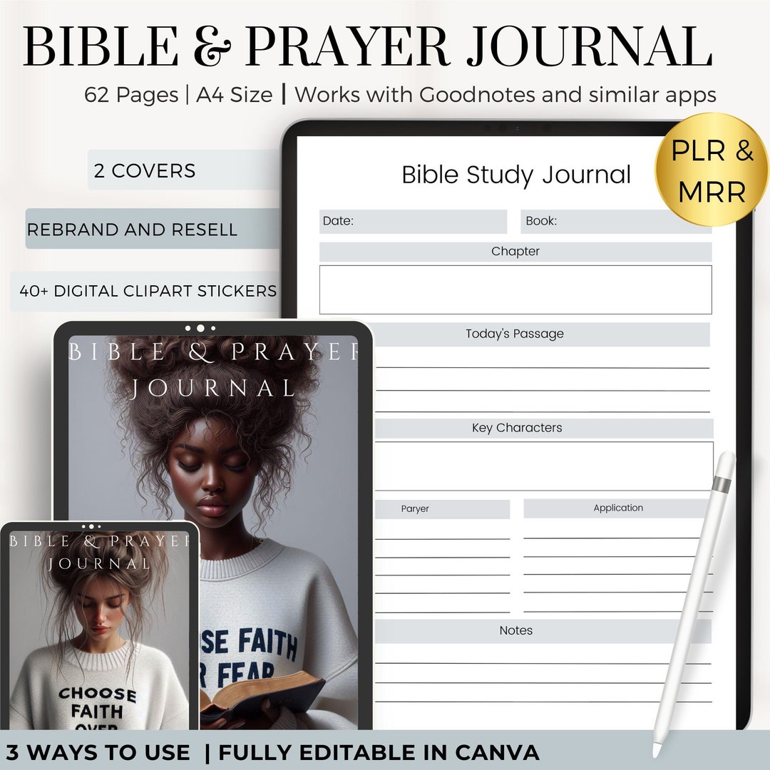 Digital Prayer Journal | Bible Study Guide | Journal Template for Women ...