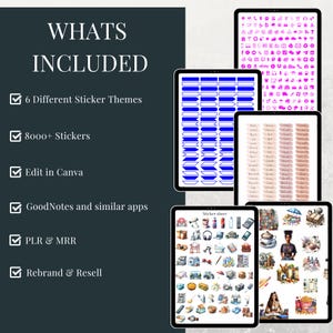 MRR Stickers | PLR Planner Stickers | Resell Rights | Digital Stickers ...