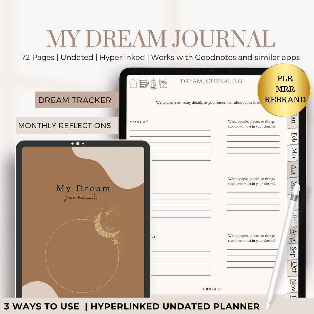 Dream Journal | Digital Journaling |dream Interpretation and Analysis ...