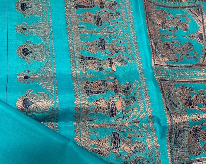 Hand Woven Pure Baluchari Silk Saree Tomato Red Color With Figure ...