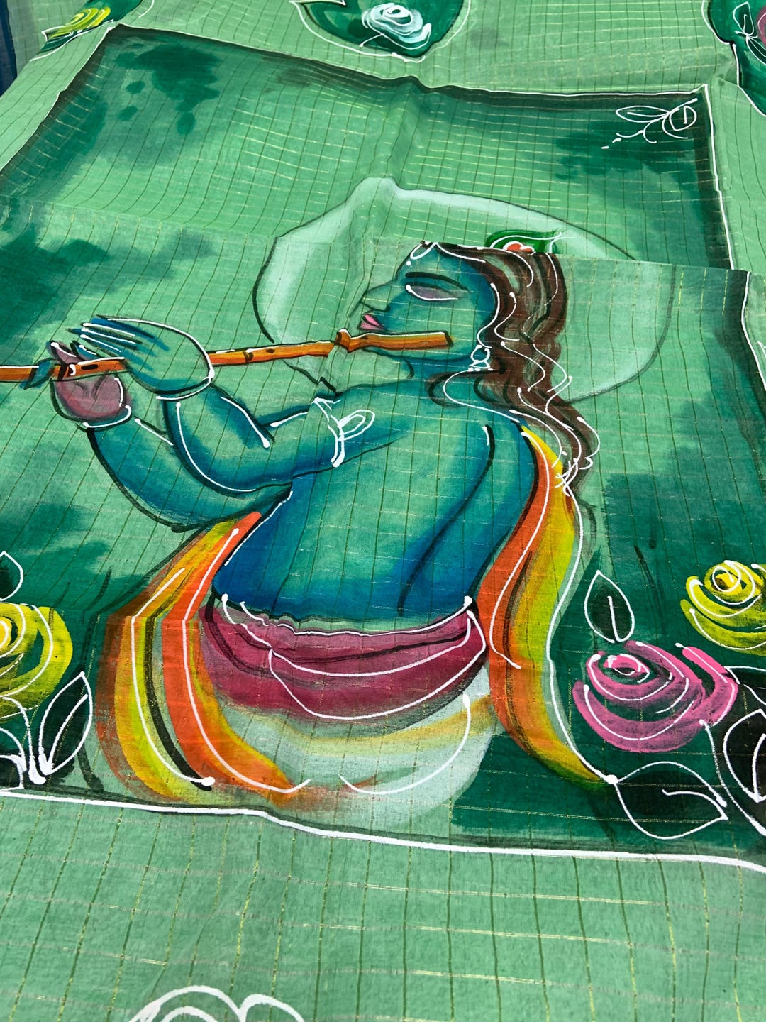 Hand Painted Sri Krishna for Special Occasions, Gift for Her , Ships ...