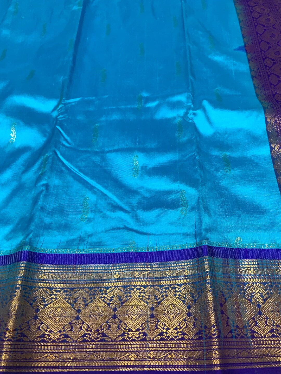 Pure Kanjivaram Gatti Border Silk Saree With Silk Mark Certified - Etsy