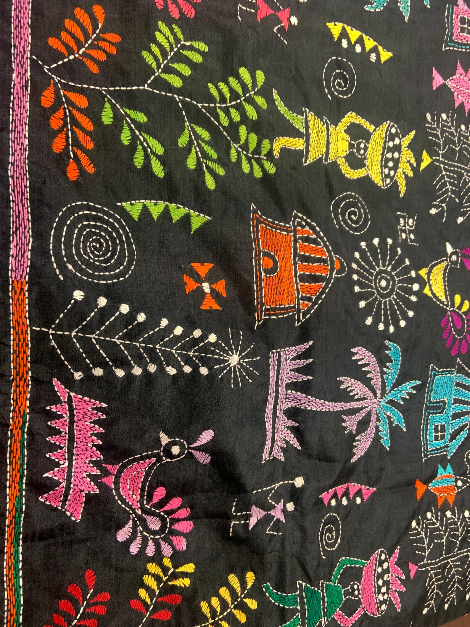 Beautiful Hand Embroidered Kantha Stitch Saree for Special Occasions - Etsy