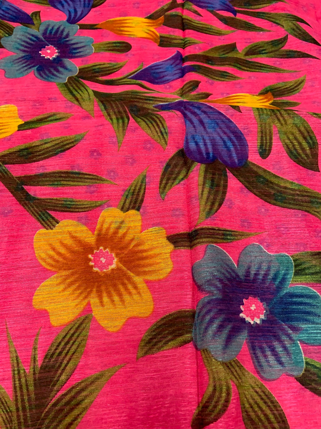 Matka Silk Saree With Flower Design Made in India - Etsy