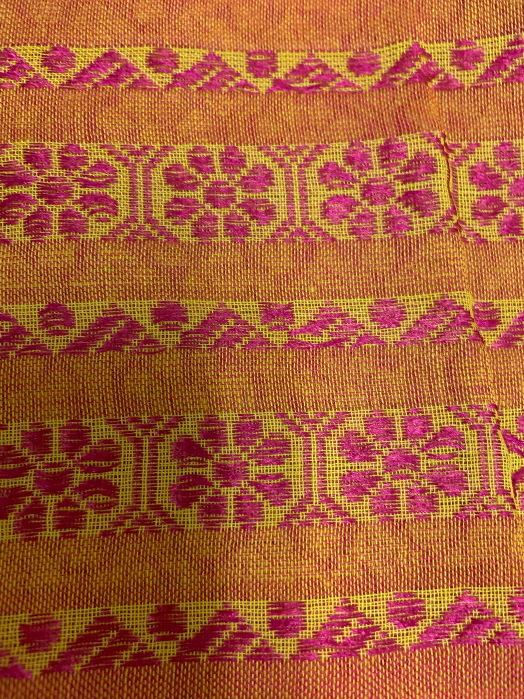 Traditional Woven Bengal Famous Cotton Begampuri Yellow and Red - Etsy