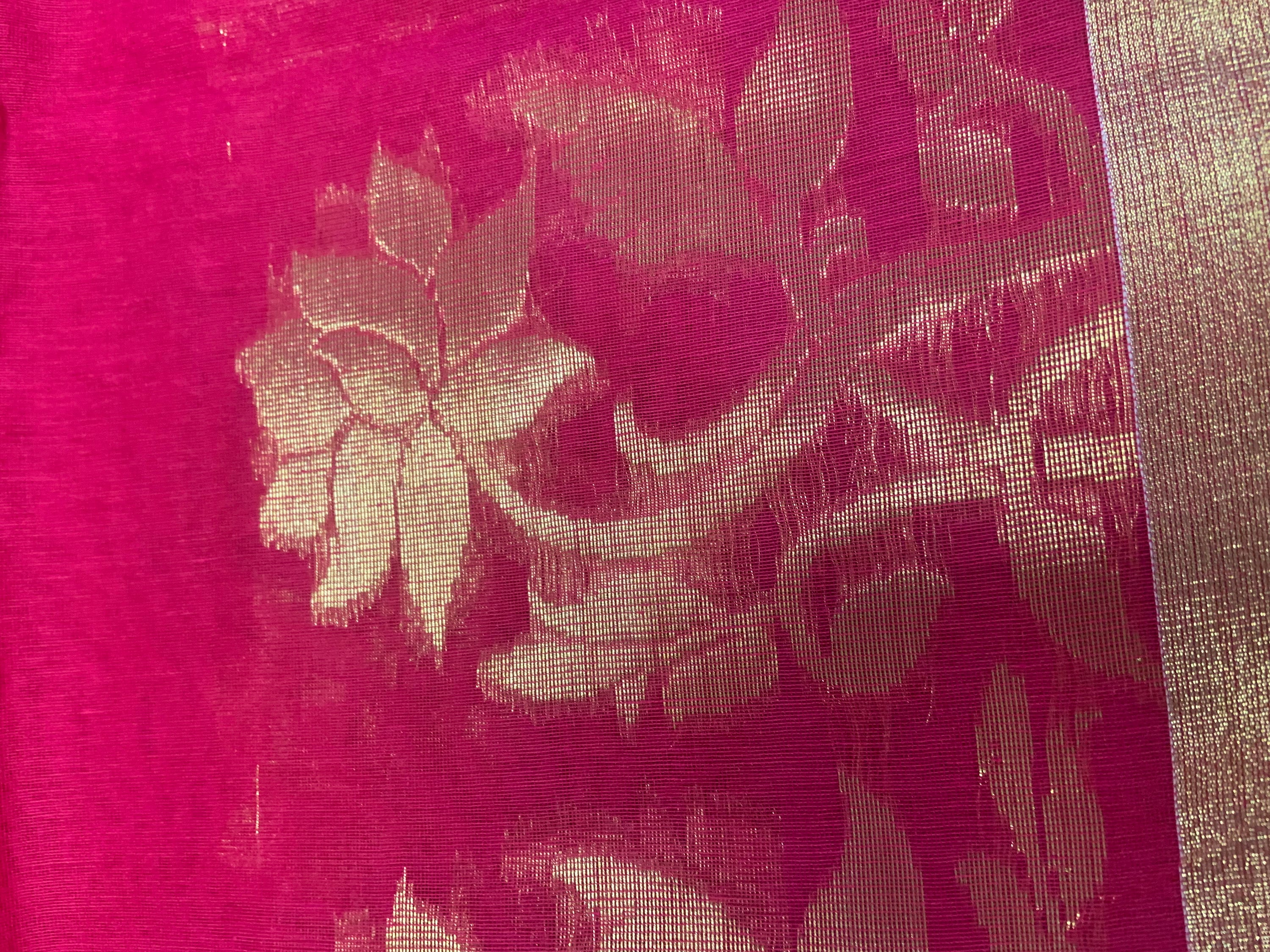 Exclusive Handmade Bengal Jamdani Design Raspberry Red Color Fancy ...