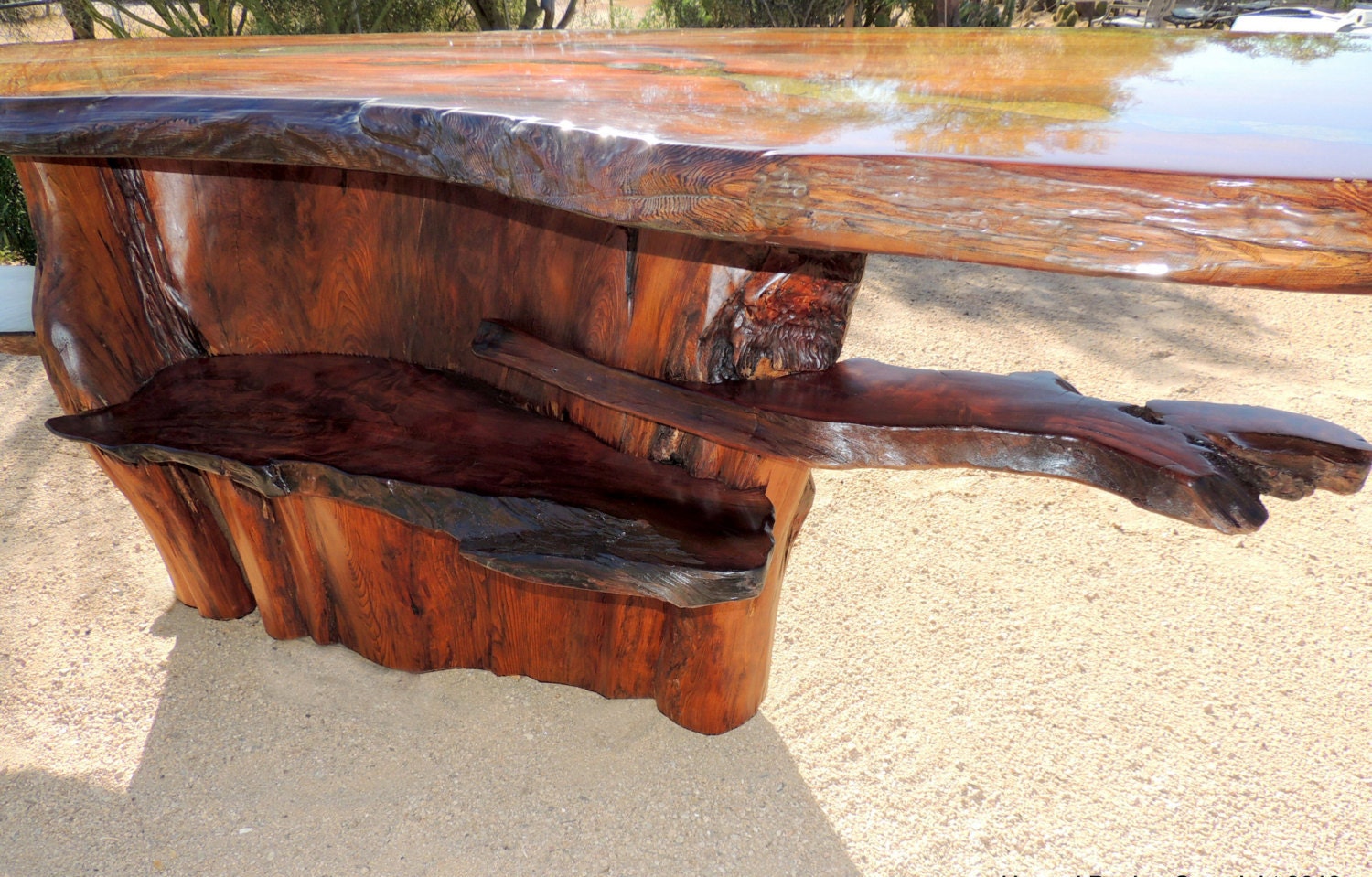 Giant Sequoia Wood Slab Bar, Super Rare, Live Edge, Redwood, Stone ...