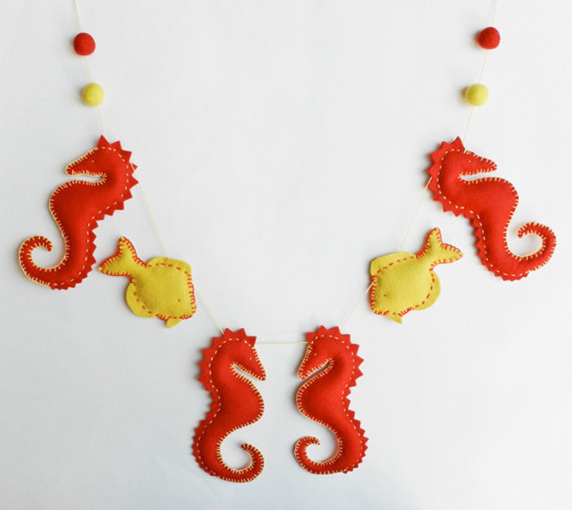 DIY Felt Pattern Soft Felt Under the Sea Banner / Mobile - Etsy
