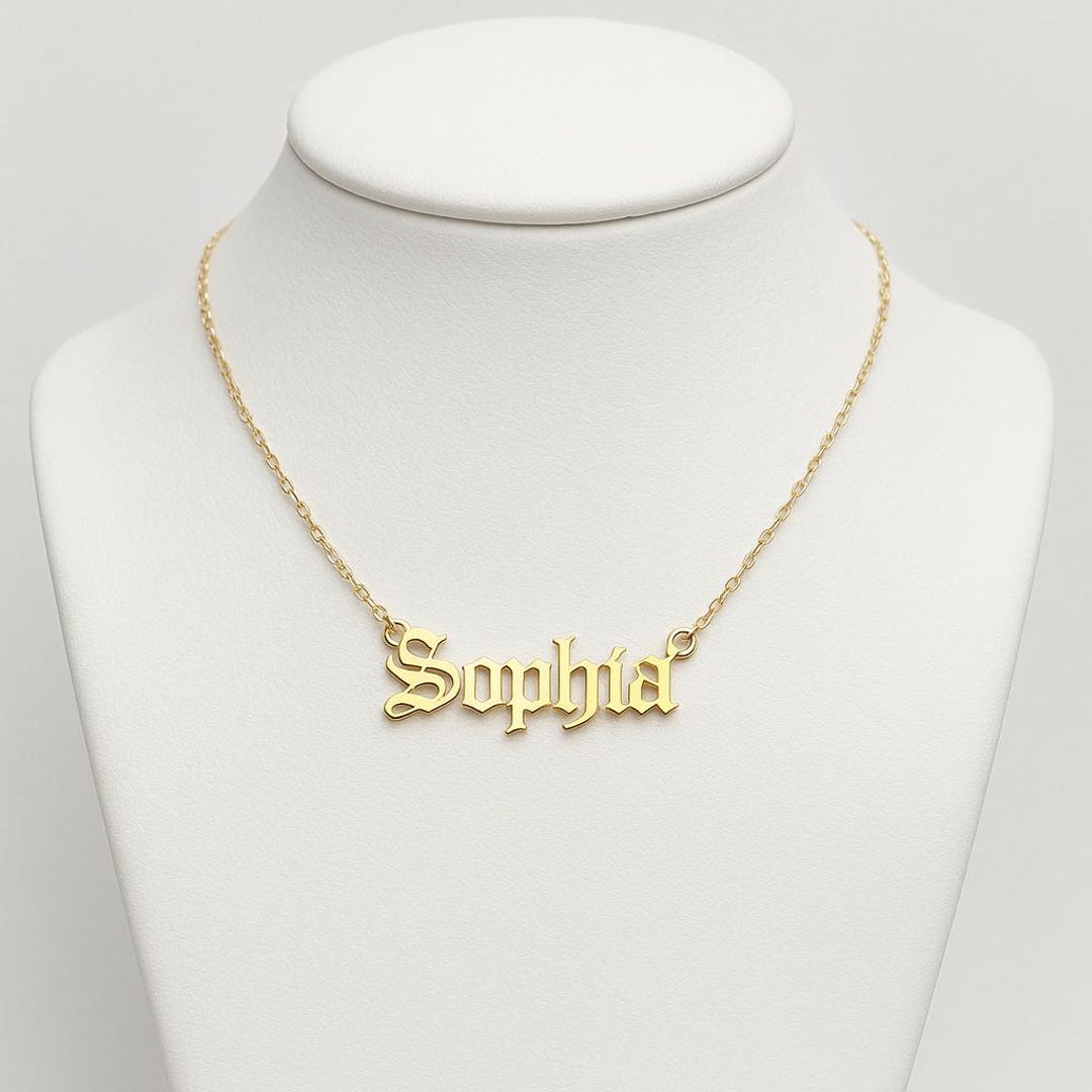 Custom Personalized Signature Name Necklace, Custom Monogram Gold ...
