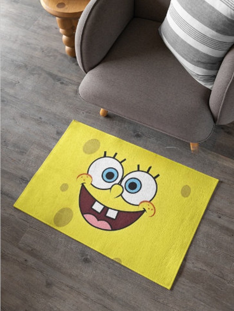 Spongebob Squarepants Cartoon Rug, Funny Face Carpet, Custom Unique ...