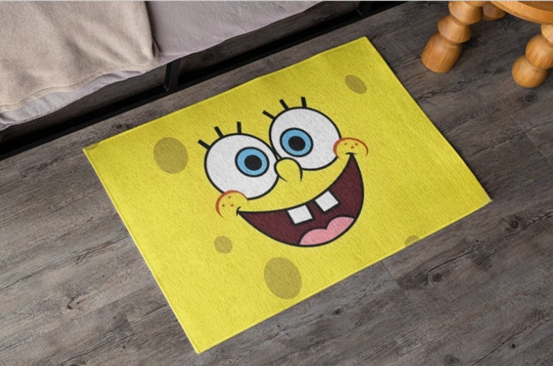 Spongebob Squarepants Cartoon Rug, Funny Face Carpet, Custom Unique ...