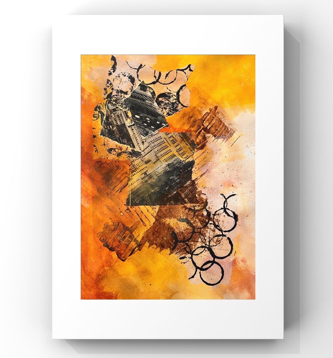 Modern Abstract Collage, Mixed Media Art, Layered Collage, Urban Style ...