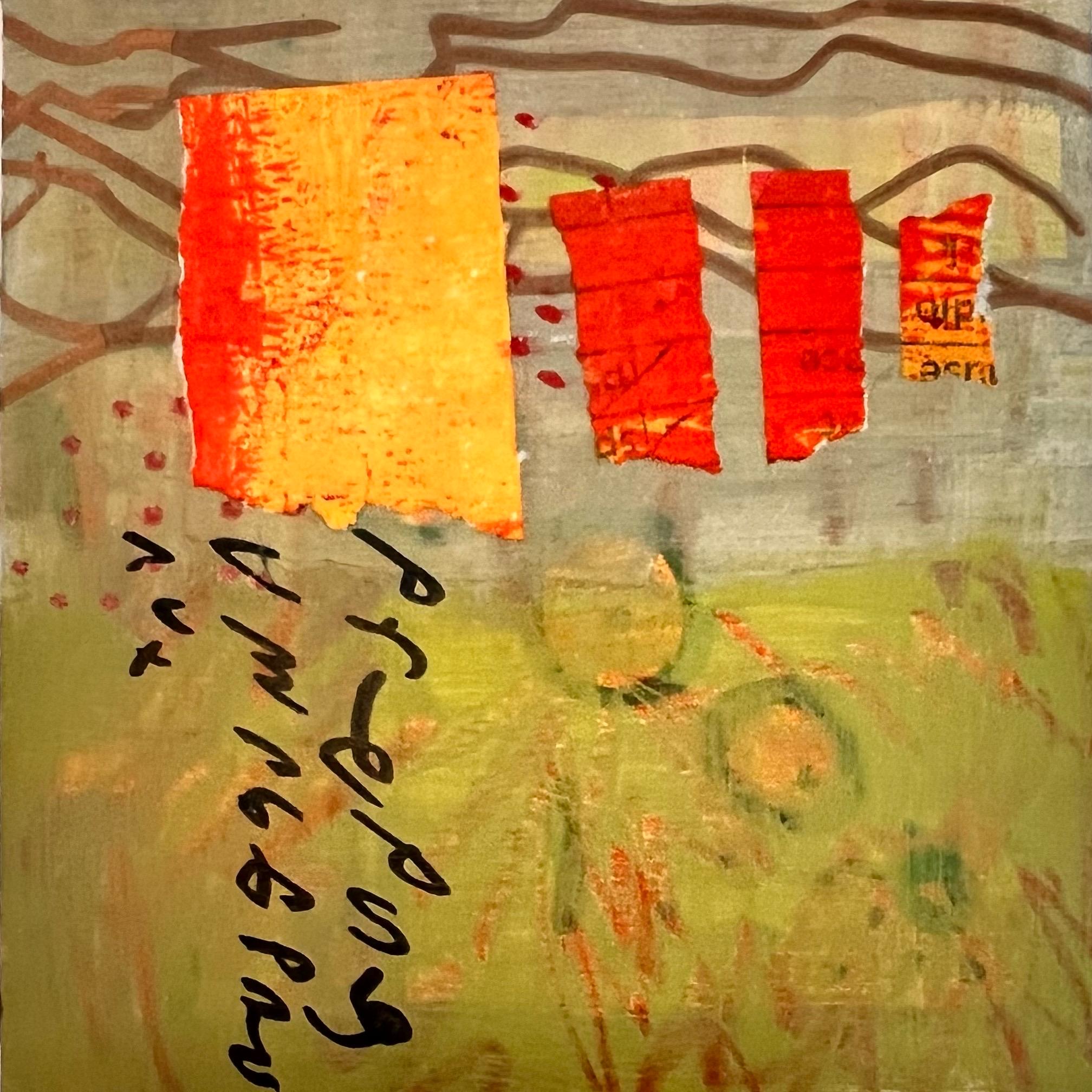 Abstract One of a Kind Painting, Small Expressionist Accent, Art Lover ...